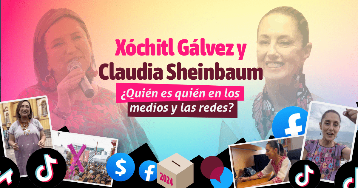 Xóchitl Gálvez y Claudia Sheinbaum ¿Quién es quién en los medios y las redes? - Tlatelolco Lab